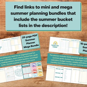 Printable Summer Bucket List Printable, Summer to Do List, Fun Summer ...