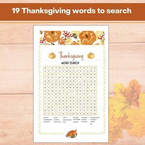 Thanksgiving Word Search Printable | Thanksgiving Games | Thanksgiving ...