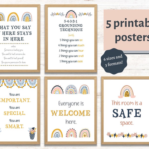 Boho Counselor Office Signs - Etsy