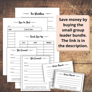 Small Group Sign-in Sheet, Sunday School Teacher Resources, Bible Study ...