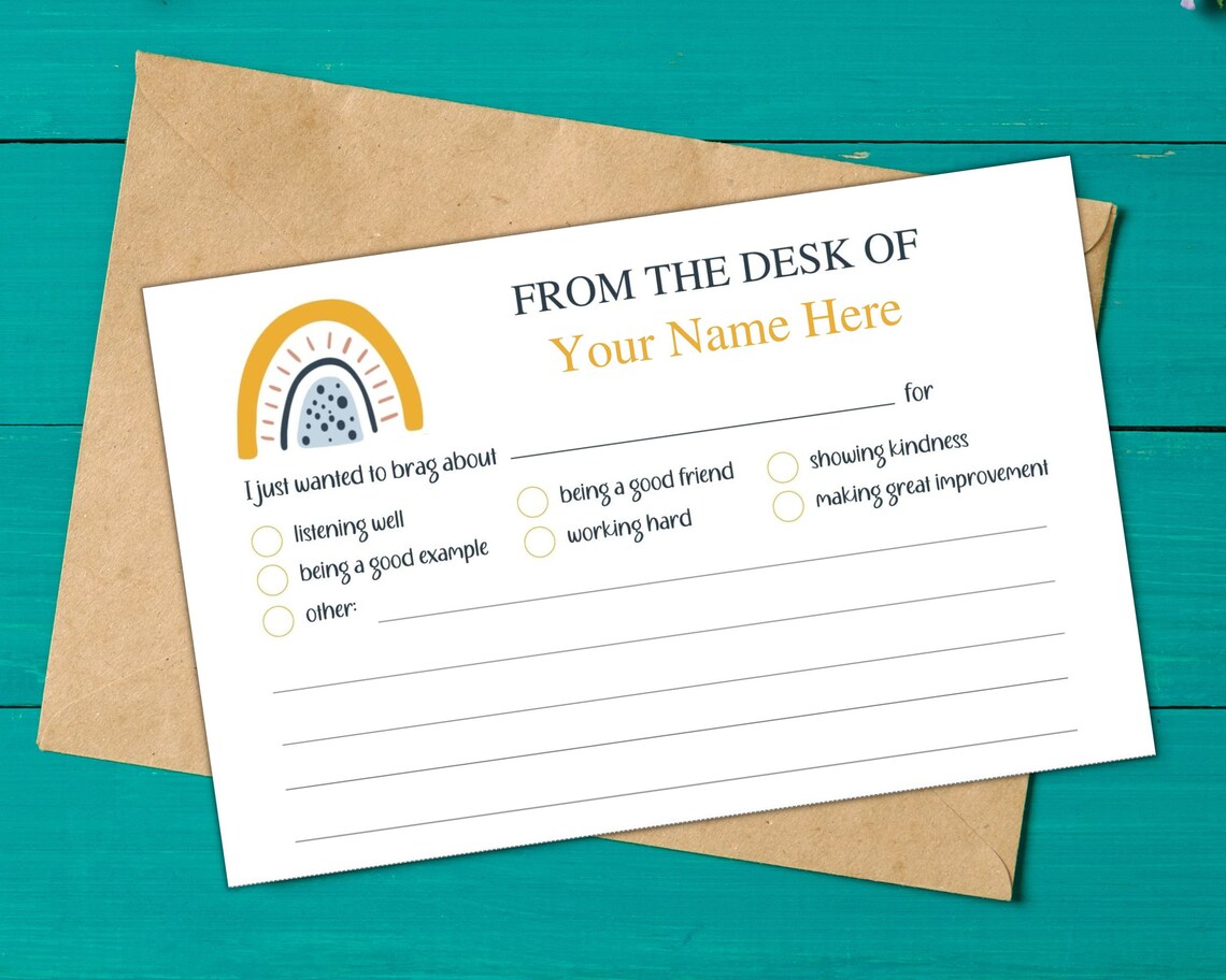 Customizable From the Desk of Printable Principal Report - Etsy