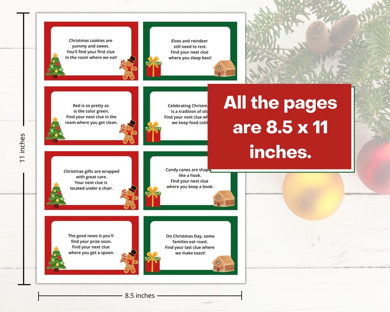Indoor Christmas Scavenger Hunt | Indoor Christmas Treasure Hunt ...