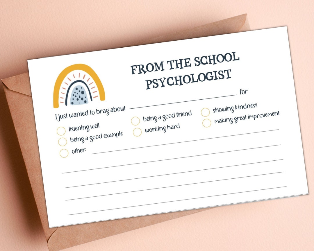 School Psychologist Office Note Printable | Boho School Psychologist ...