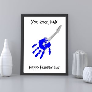 Printable Father's Day Handprint Art | Father’s Day Keepsake | Musician ...