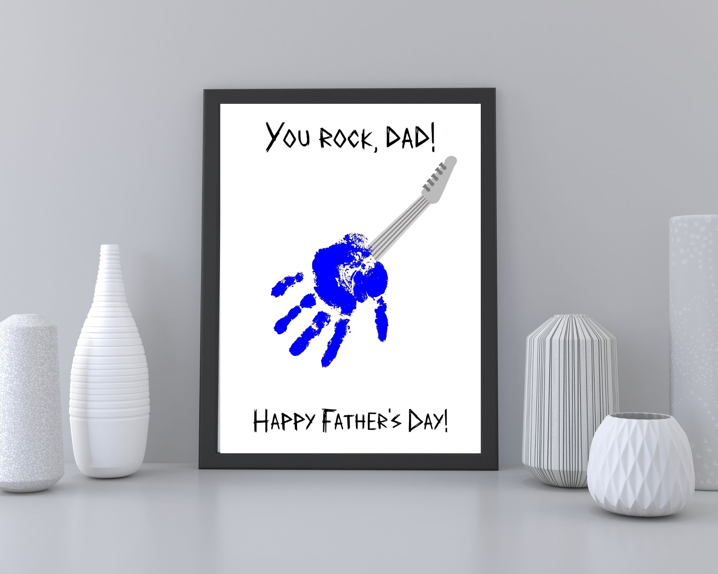 Printable Father's Day Handprint Art | Father’s Day Keepsake | Musician ...