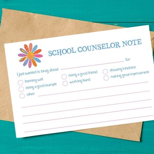 School Counselor Office Note Printable | Daisy School Counselor Décor ...