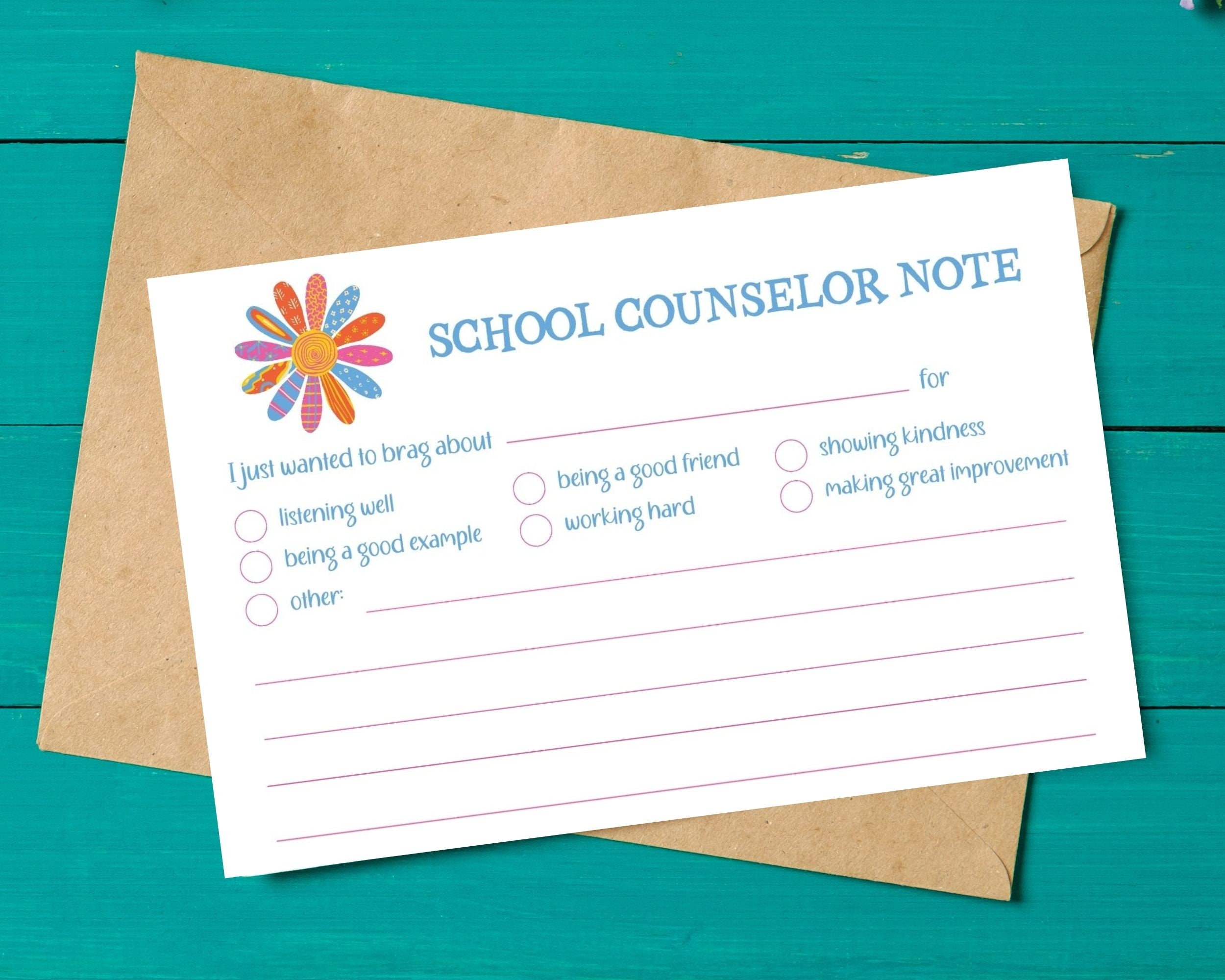 School Counselor Office Note Printable Daisy School Counselor Décor ...