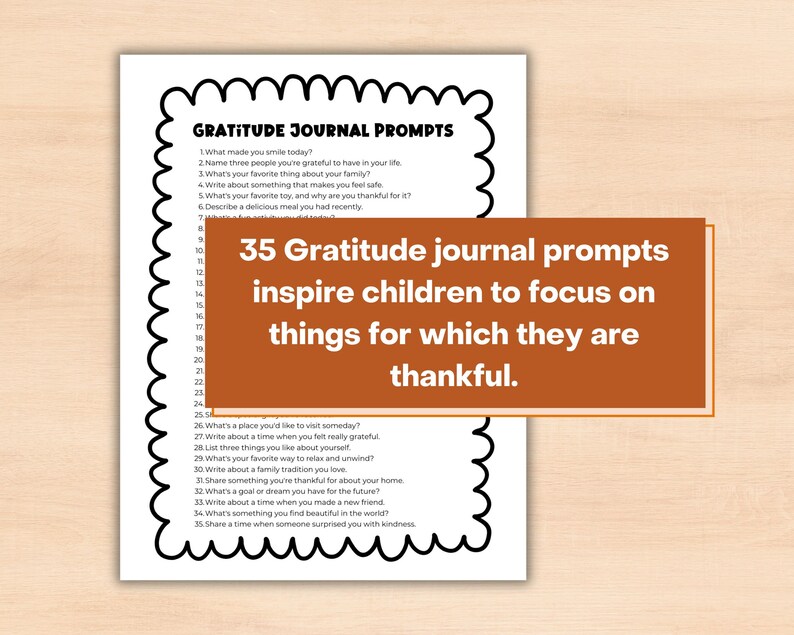 Printable Gratitude Journal Worksheet for Kids, Daily Gratitude Journal ...