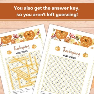 Thanksgiving Word Search Printable | Thanksgiving Games | Thanksgiving ...