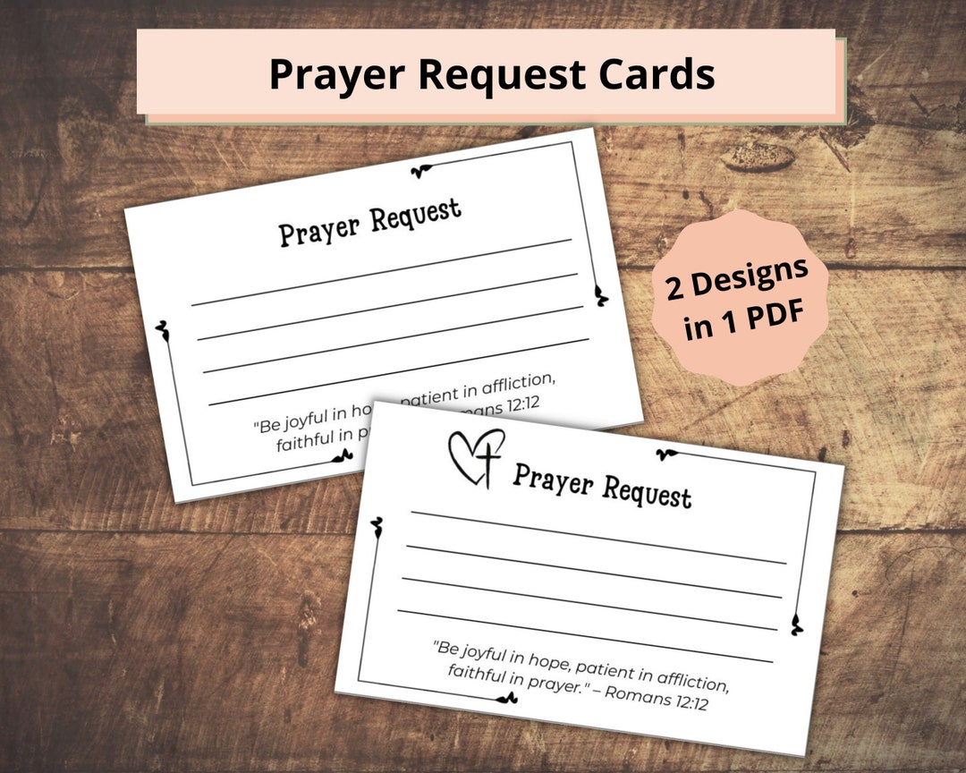 Prayer Request Card Printable, Prayer Card Template, Business Prayer ...