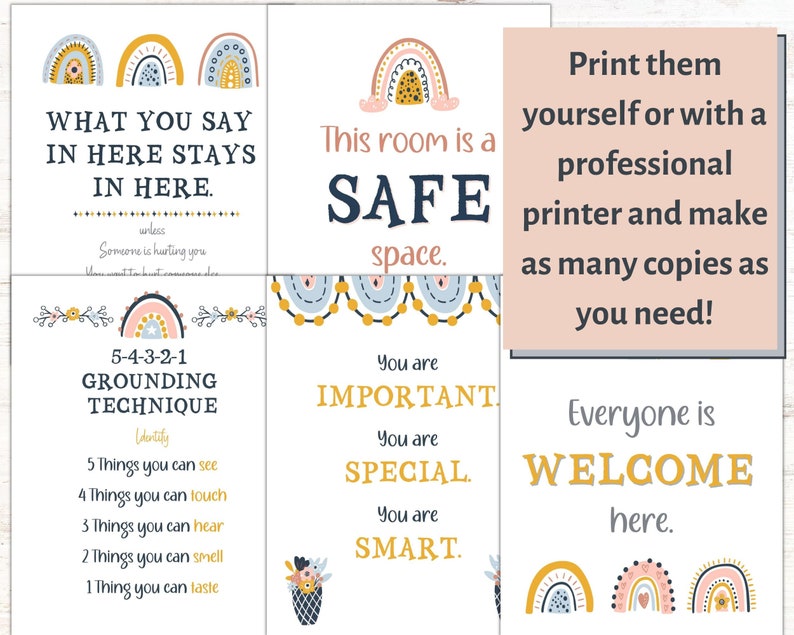 School Counselor Office Décor Printable Boho Classroom Décor - Etsy