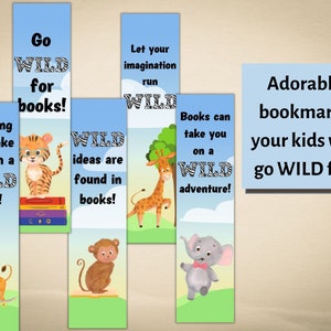 Printable Bookmarks for Kids | Printable Safari Bookmarks | Digital ...