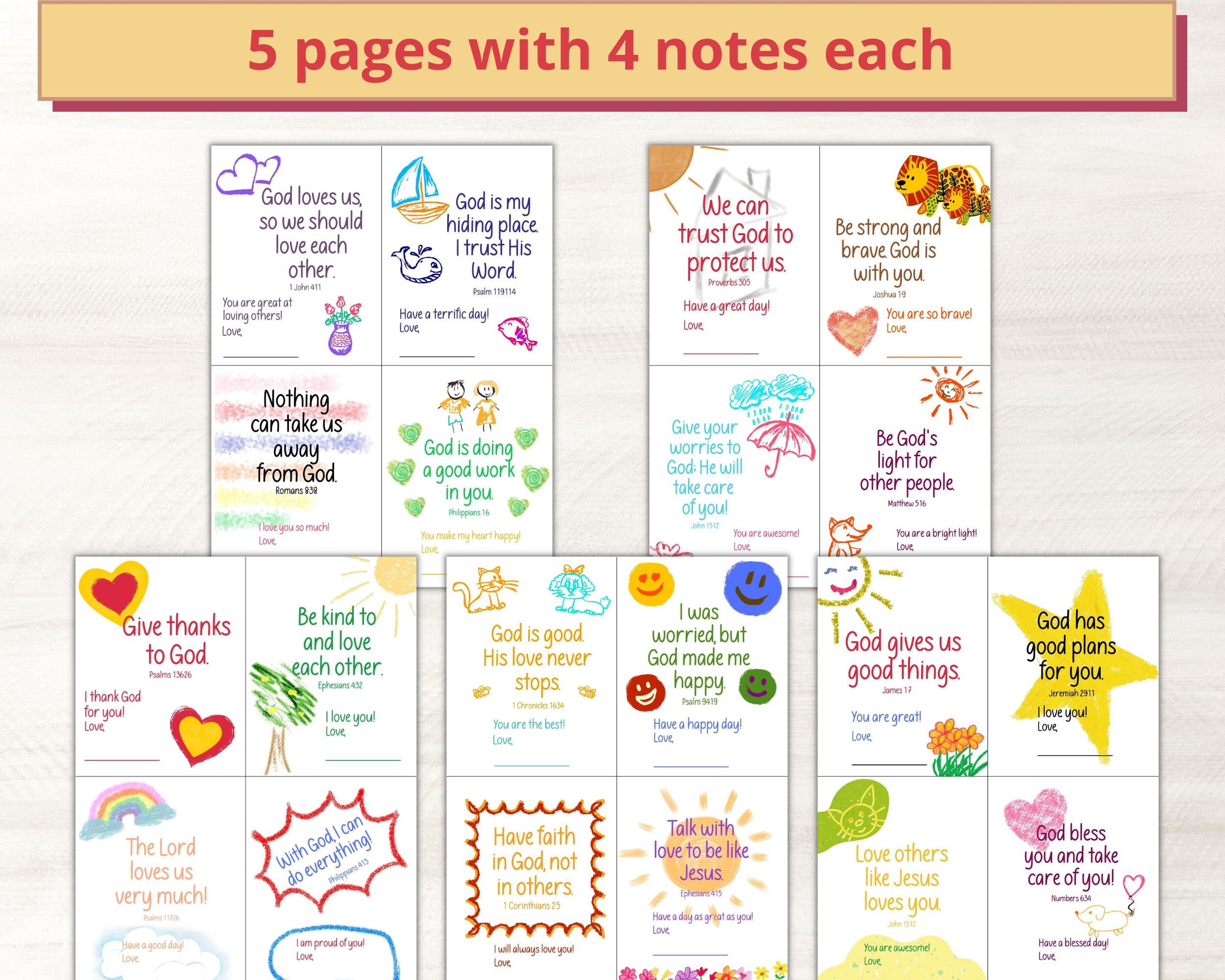Christian Lunchbox Notes Printable Personalized Lunchbox - Etsy
