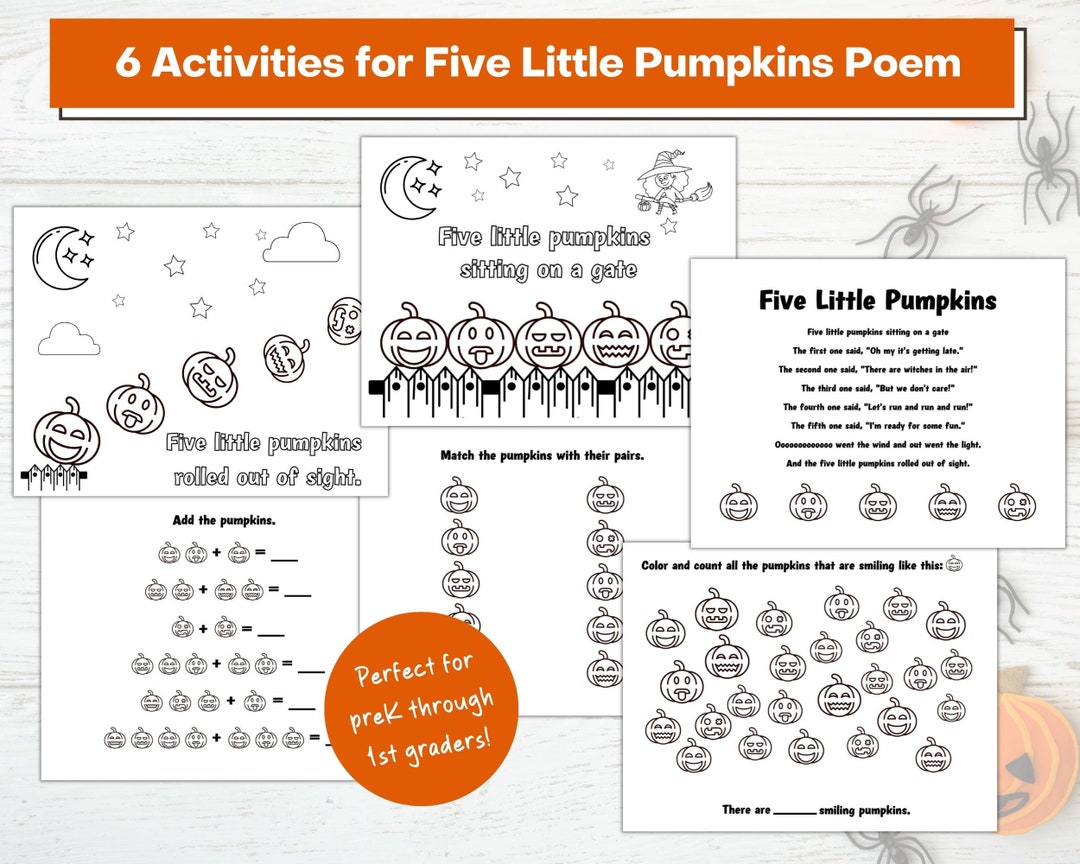 Halloween Preschool Party Activity Bundle Printable | Five Little ...