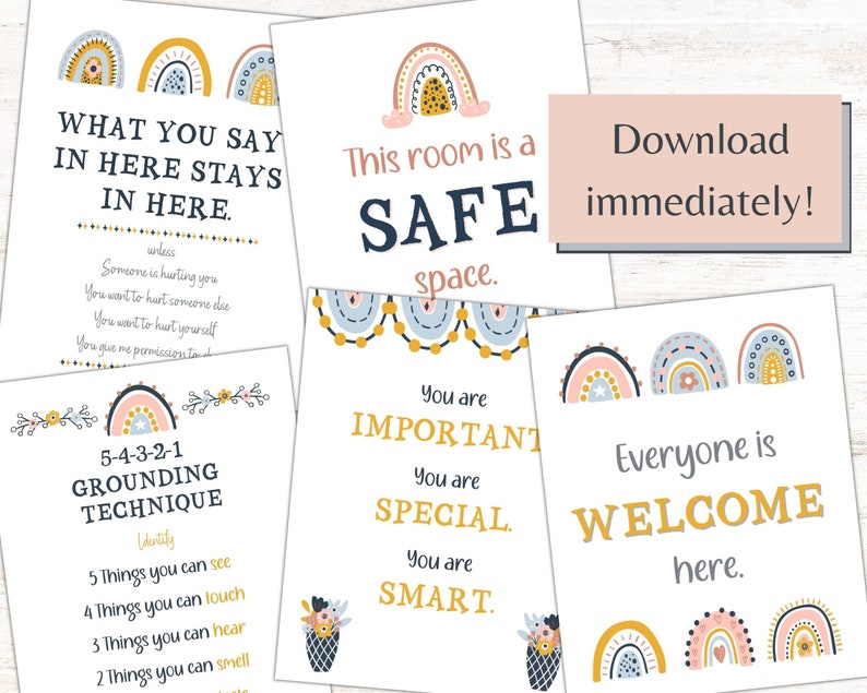 School Counselor Office Décor Printable Boho Classroom Décor - Etsy