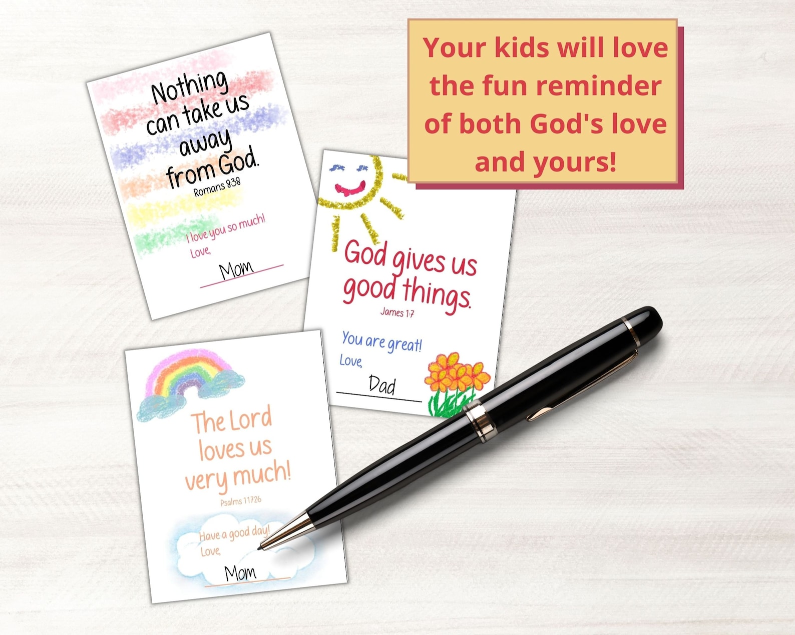 Christian Lunchbox Notes Printable | Personalized Lunchbox Notes for ...