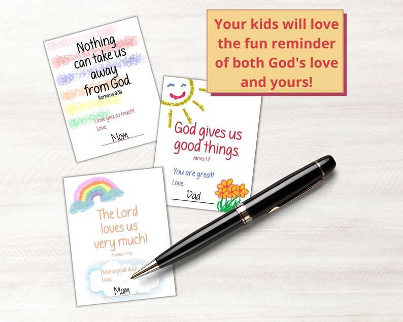 Christian Lunchbox Notes Printable | Personalized Lunchbox Notes for ...