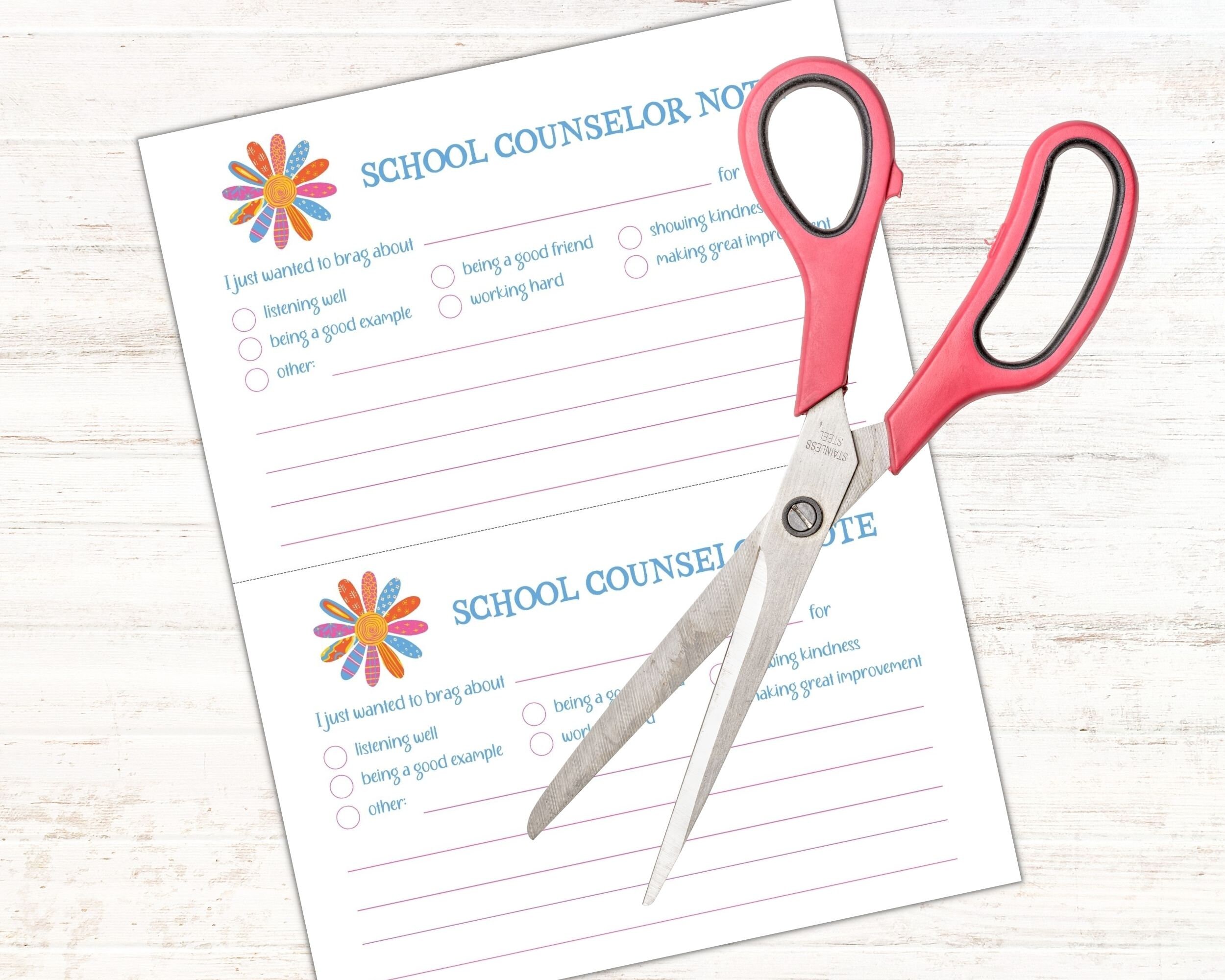 School Counselor Office Note Printable Daisy School - Etsy