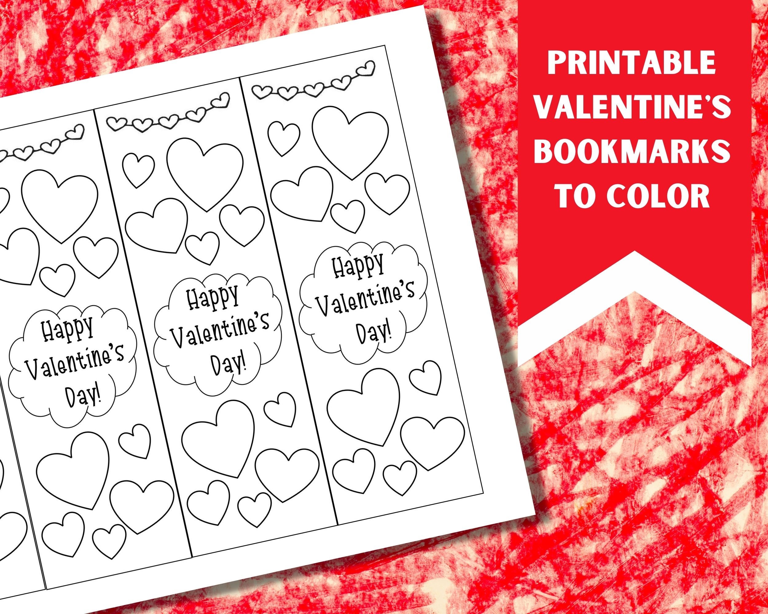 Valentine Bookmark Craft for Kids, Valentine's Day Craft, Valentine's ...