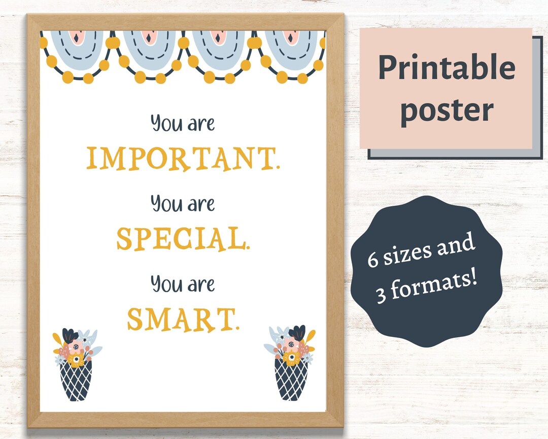 School Counselor Office Décor Printable Boho Classroom Décor You Are ...