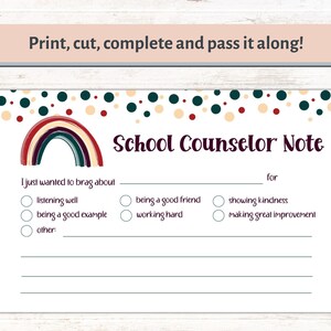 School Counselor Office Note Printable | Boho School Counselor Décor ...