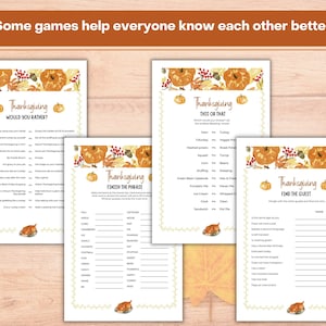 Thanksgiving Game Bundle Printable, Thanksgiving Games, Thanksgiving ...