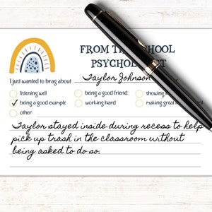 School Psychologist Office Note Printable | Boho School Psychologist ...