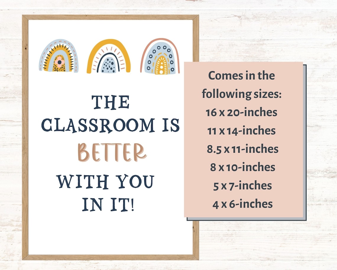 Classroom Posters Boho Printable Bundle Teacher Décor Bundle Boho ...