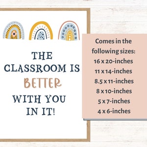 Classroom Posters Boho Printable Bundle Teacher Décor Bundle Boho ...