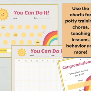 Rainbow Reward Chart for Children Printable, Behavior Chart, Daily ...