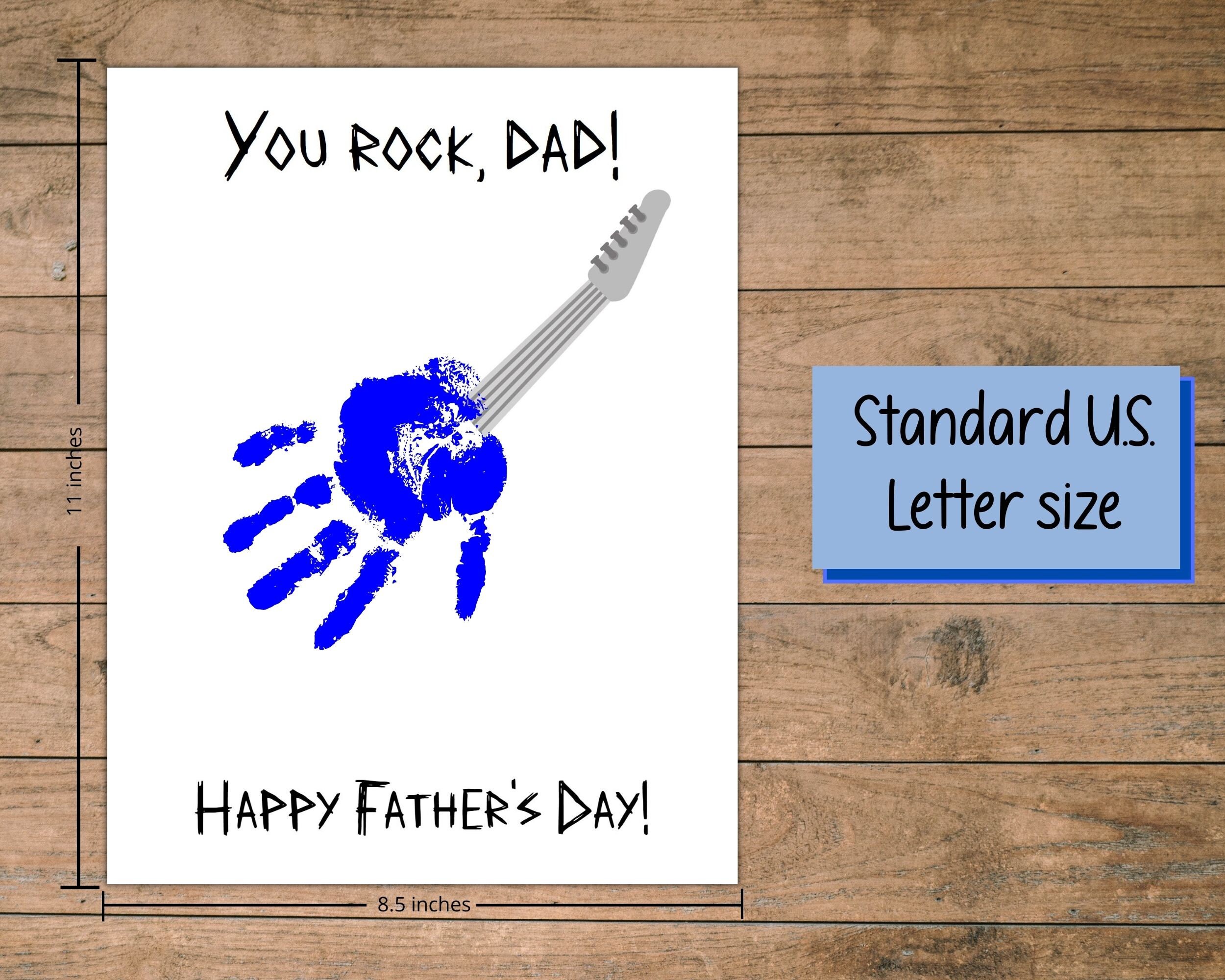 Printable Father's Day Handprint Art | Father’s Day Keepsake | Musician ...