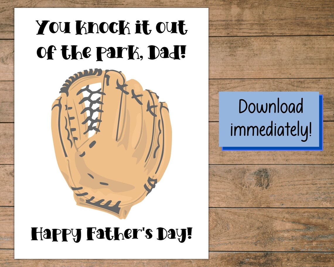 Printable Father's Day Handprint Art Fathers Day Keepsake Sports Gift ...