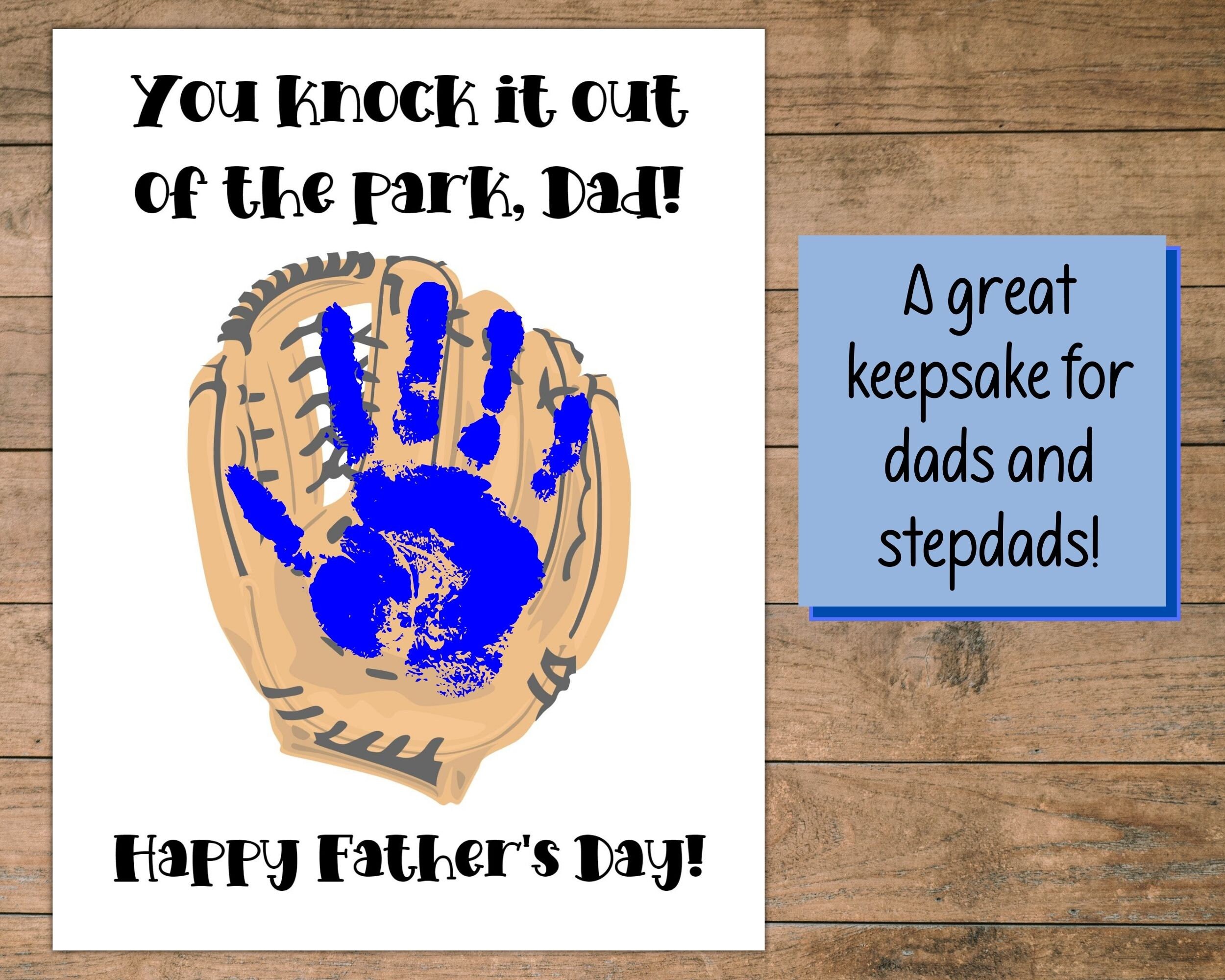 Printable Father's Day Handprint Art | Father’s Day Keepsake | Sports ...