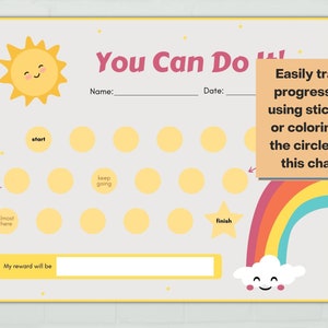 Rainbow Reward Chart for Children Printable, Behavior Chart, Daily ...