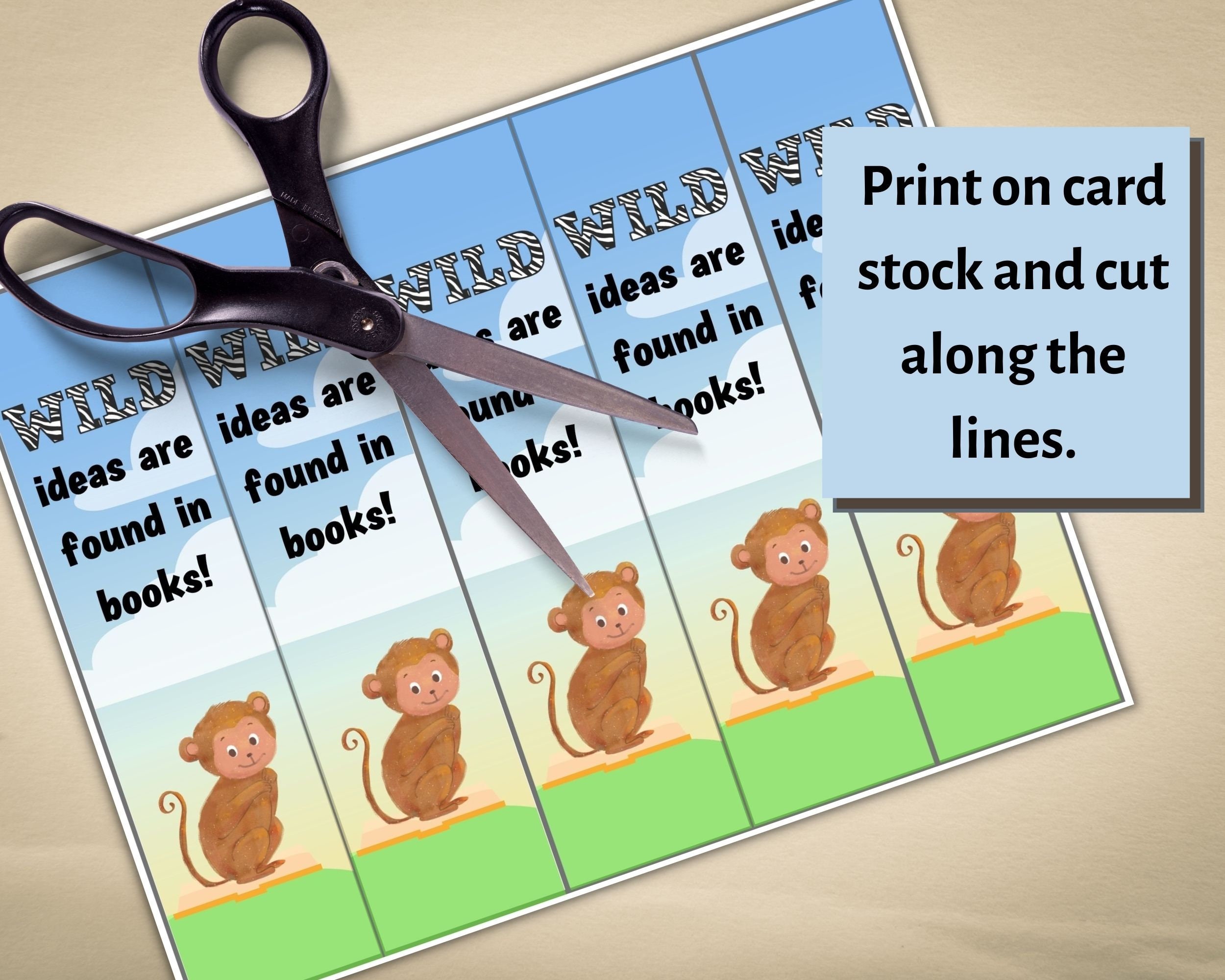 Printable Bookmarks for Kids Printable Safari Bookmarks Digital ...