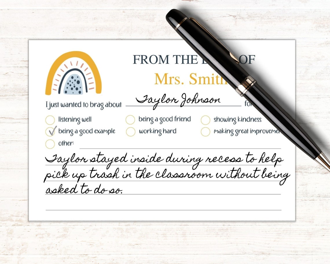 Customizable From the Desk of Printable Principal Report - Etsy