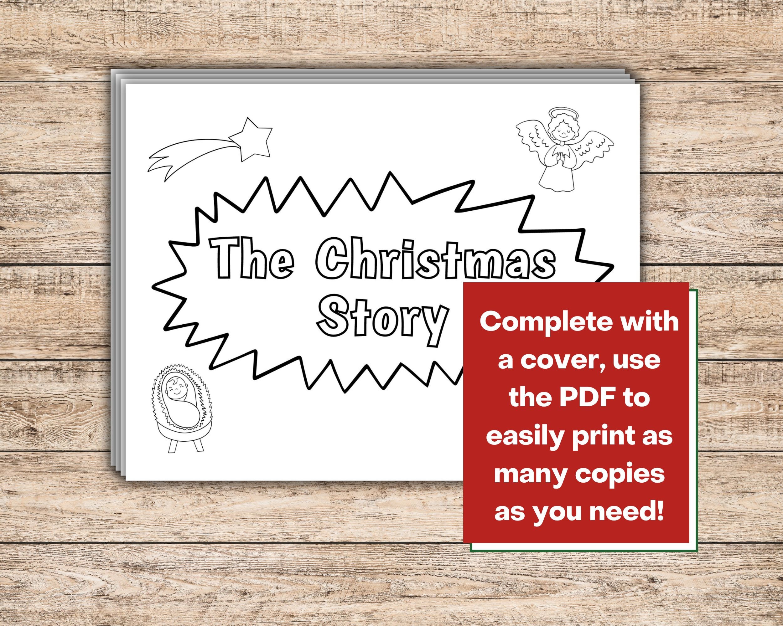 9 Simple Christmas Nativity Coloring Pages for Kids, Toddlers ...