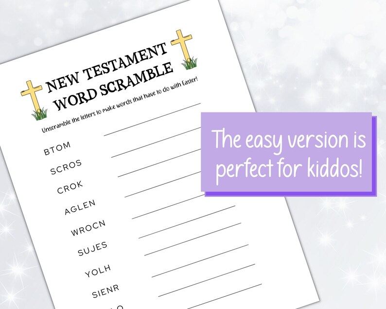 New Testament Word Scrambles Bible Word Scrambles Printable Word ...