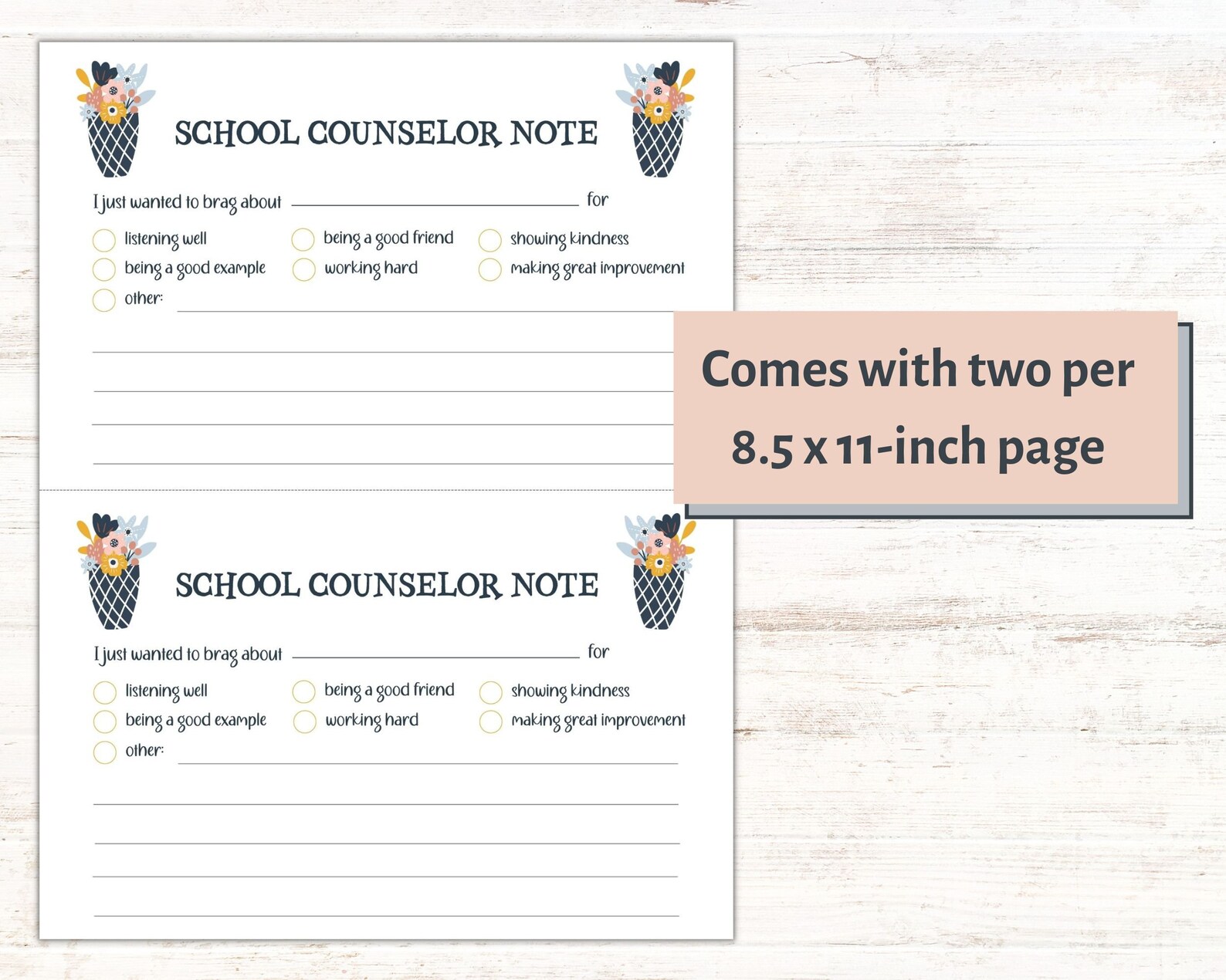 School Counselor Office Note Printable | Boho School Counselor Décor ...