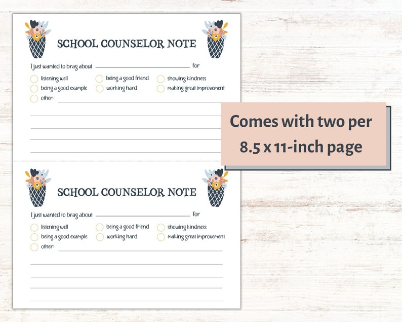School Counselor Office Note Printable Boho School Counselor Décor ...