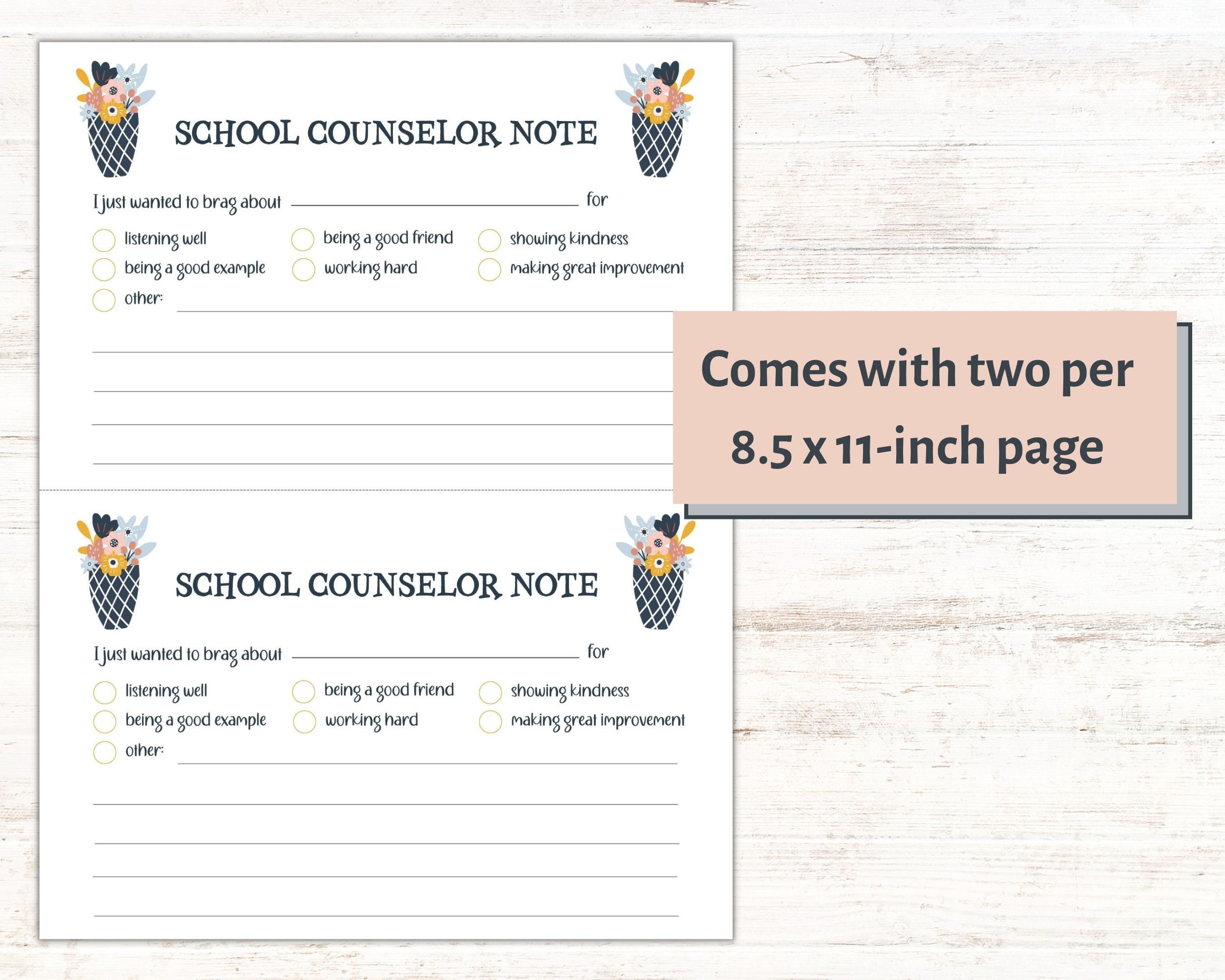 School Counselor Office Note Printable Boho School Counselor Décor ...