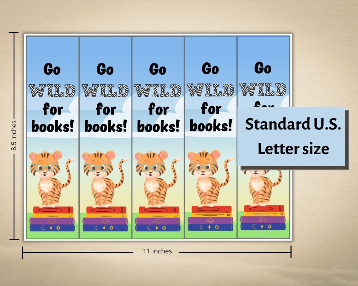 Printable Bookmarks for Kids Printable Safari Bookmarks Digital ...