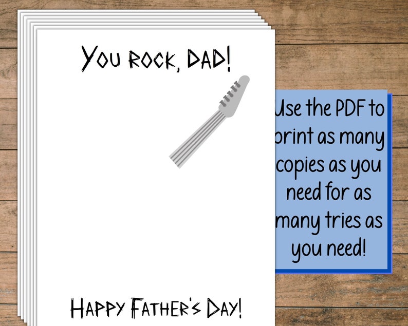 Printable Father's Day Handprint Art | Father’s Day Keepsake | Musician ...