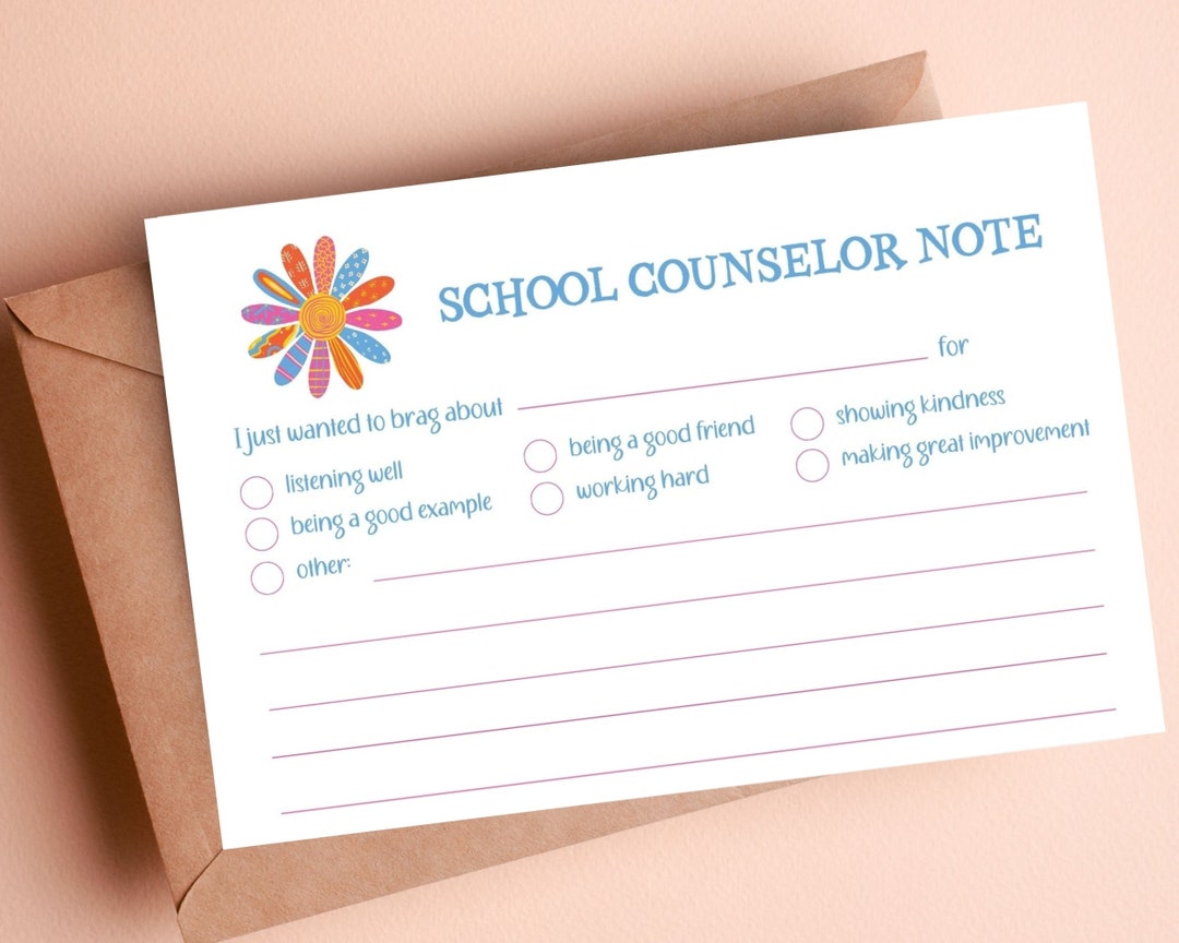 School Counselor Office Note Printable | Daisy School Counselor Décor ...