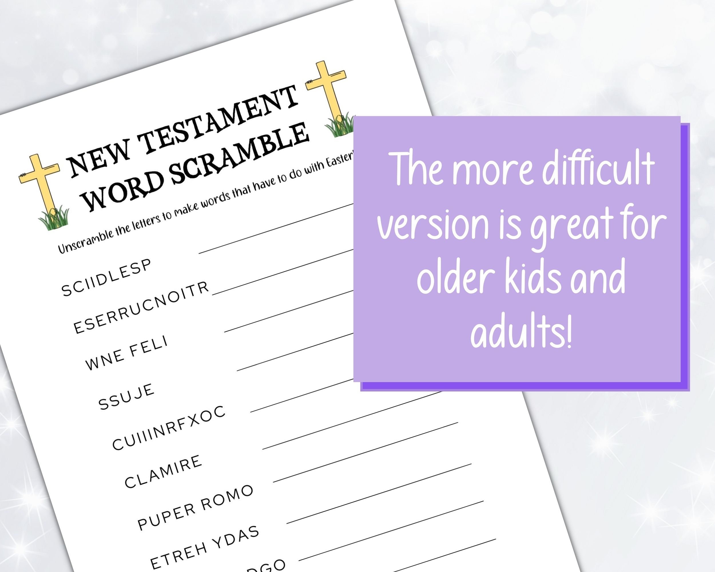 New Testament Word Scrambles Bible Word Scrambles - Etsy