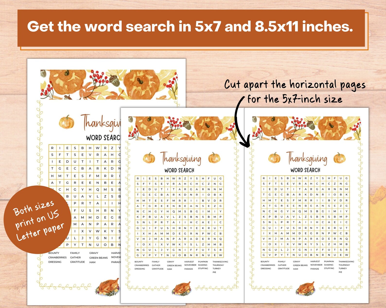 Thanksgiving Word Search Printable | Thanksgiving Games | Thanksgiving ...