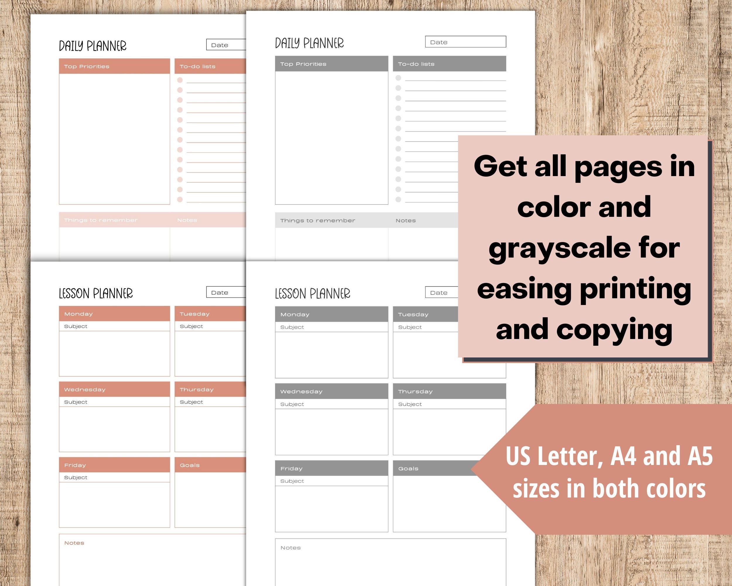 2023-24 Teacher Planner Printable Printable Teacher Binder - Etsy