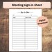 Small Group Sign-in Sheet, Sunday School Teacher Resources, Bible Study ...