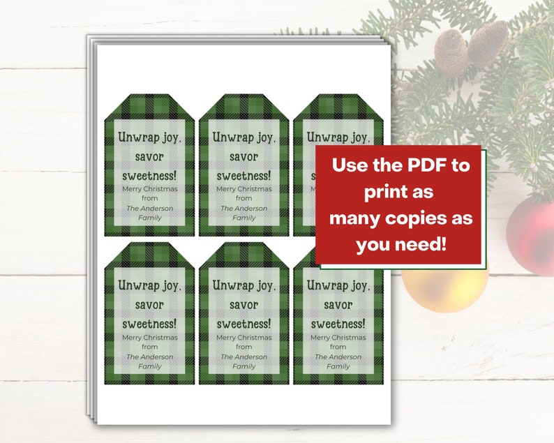 Christmas Treat Tag Christmas Cookie Tag Holiday Gift Tag - Etsy