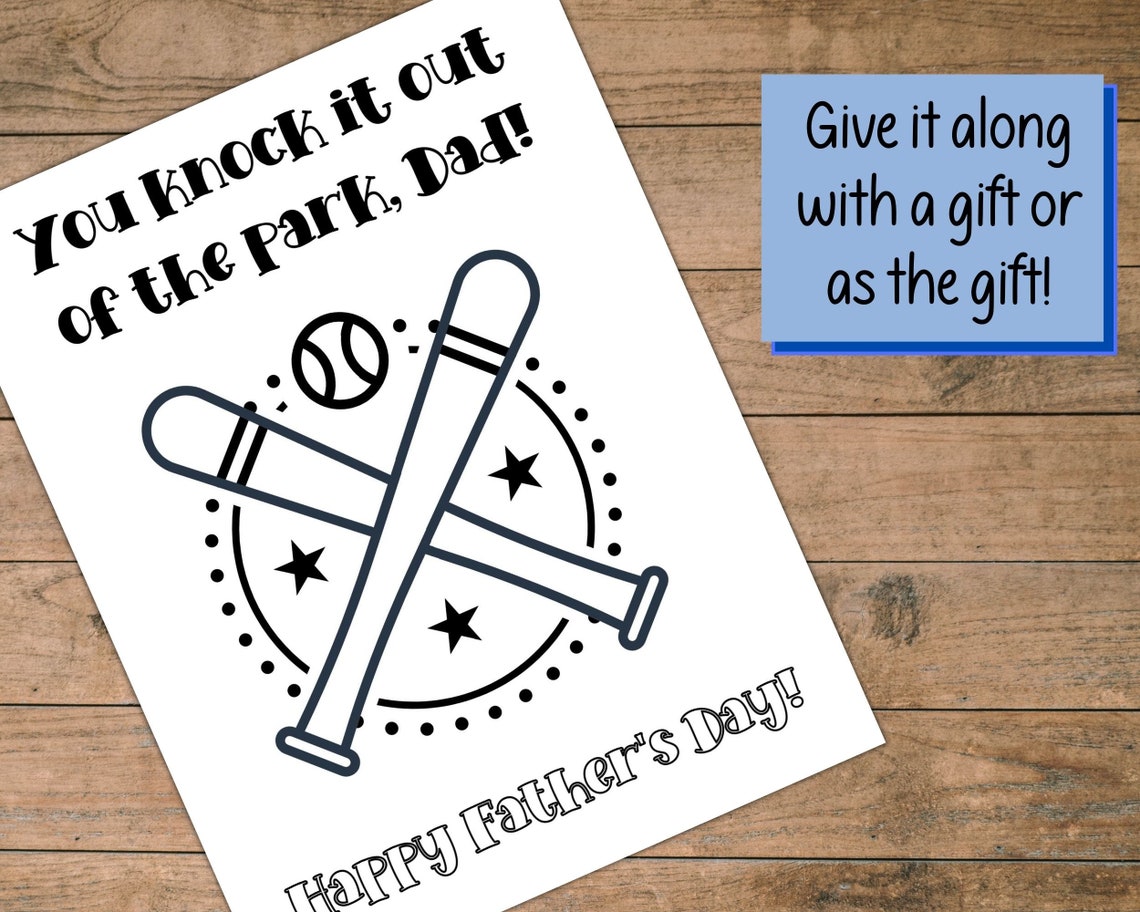 Printable Fathers Day Coloring Page Card Fathers Day Gift Gift for Dad ...